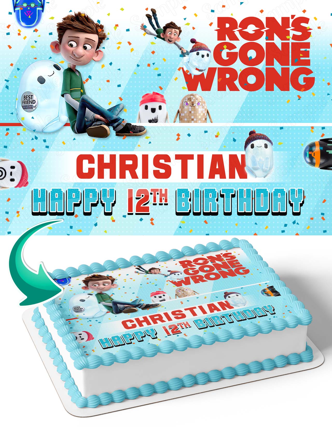 Rons Gone Wrong Movie Edible Cake Toppers – Ediblecaketopper