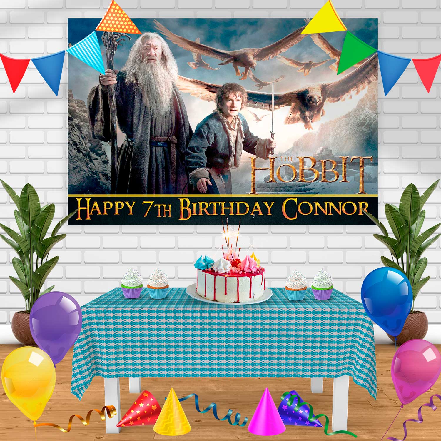 The Hobbit Birthday Banner Personalized Party Backdrop Decoration ...