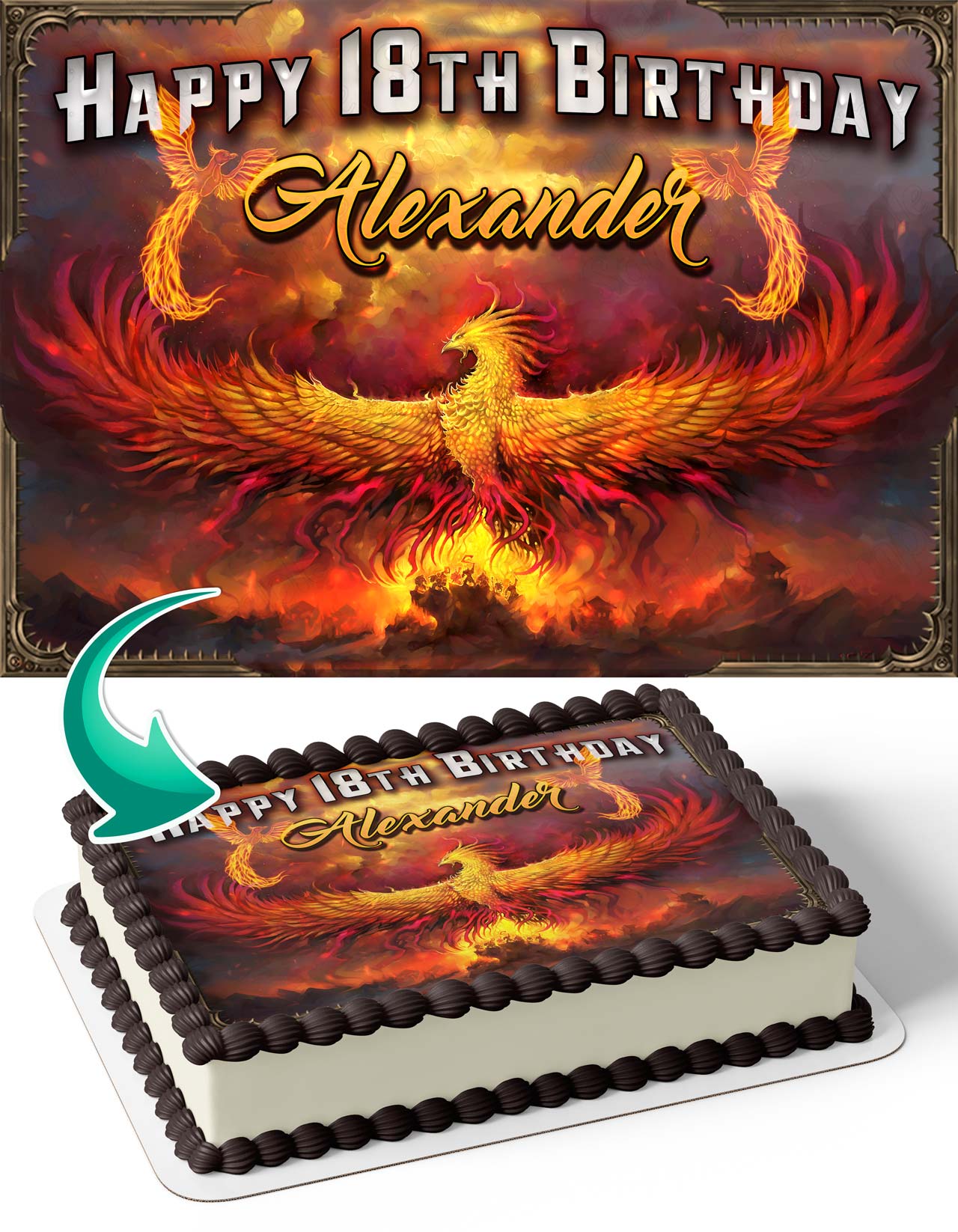 Phoenix Fire Bird Edible Cake Toppers – Ediblecaketopper