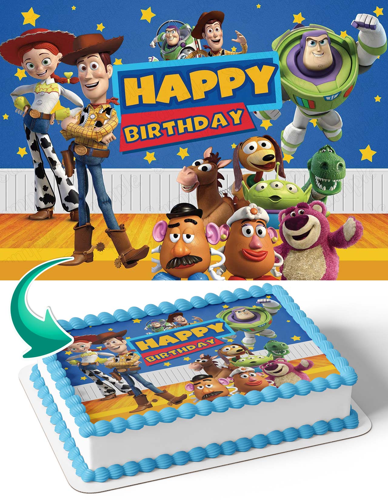 Toy Story Sheriff Woody Buzz Light Year Little BoPeep Edible Cake ... Toy Story Sheriff Woody Buzz Light Year Little BoPeep Edible Cake ...