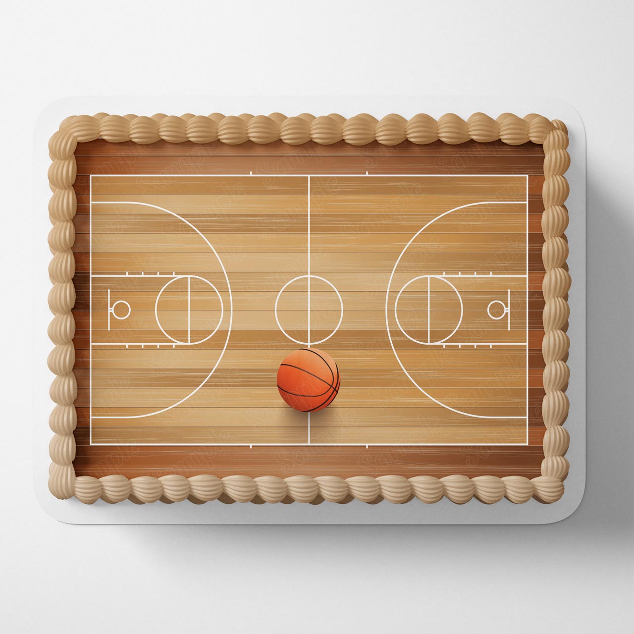 Basketball Court Field Arena Background Edible Cake Toppers ...