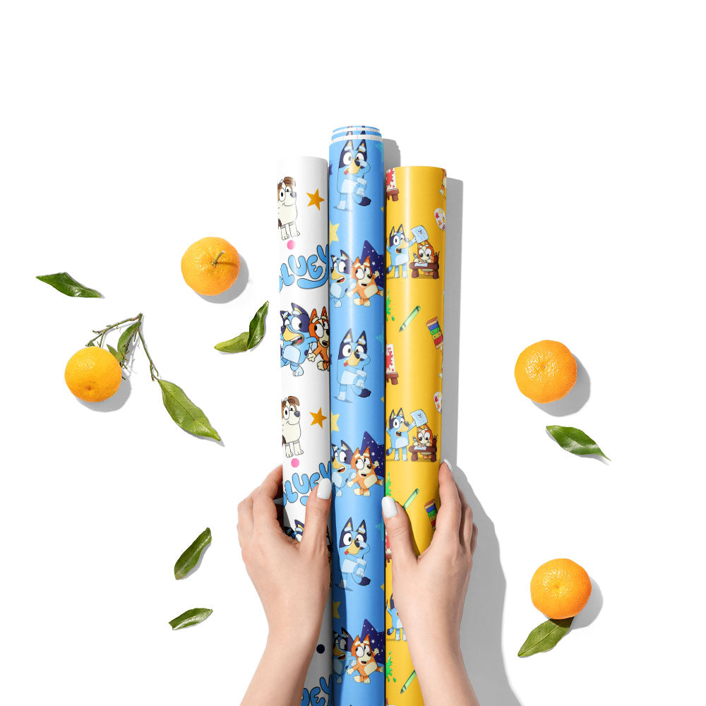 Bluey Bingo Gift Wrapping Paper – Ediblecaketopper