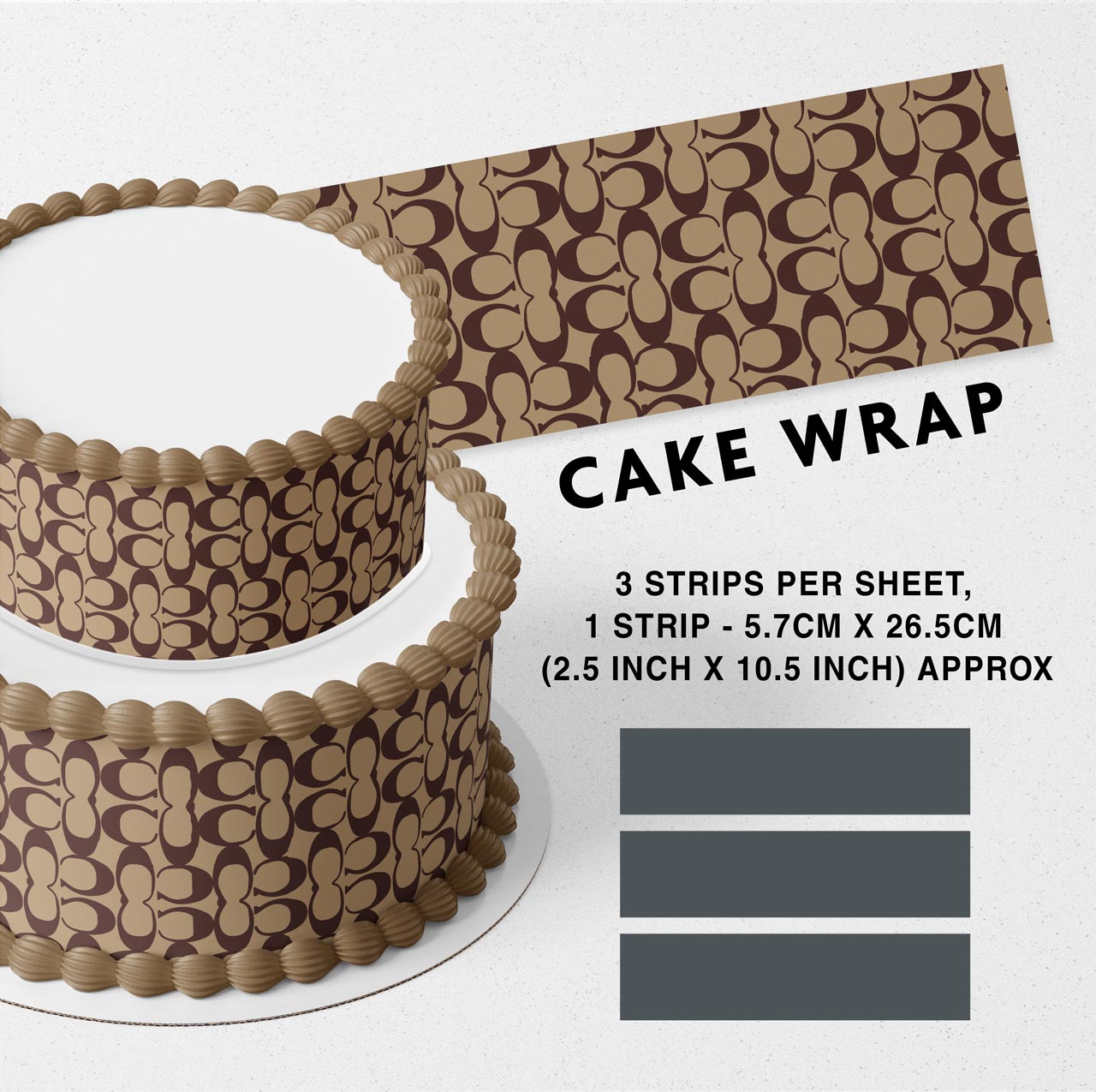 Coach Strips Edible Cake Toppers Cake Wraps – Ediblecaketopper