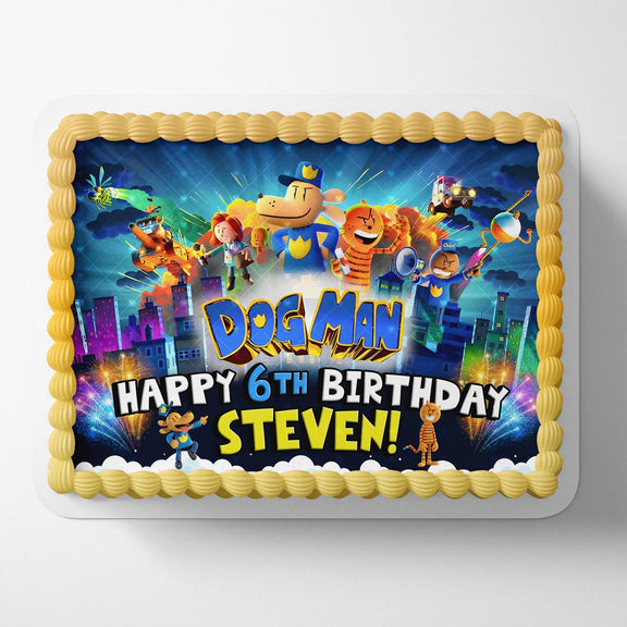 Dog Man Lil Petey Movie 2025 Edible Cake Toppers – Ediblecaketopper