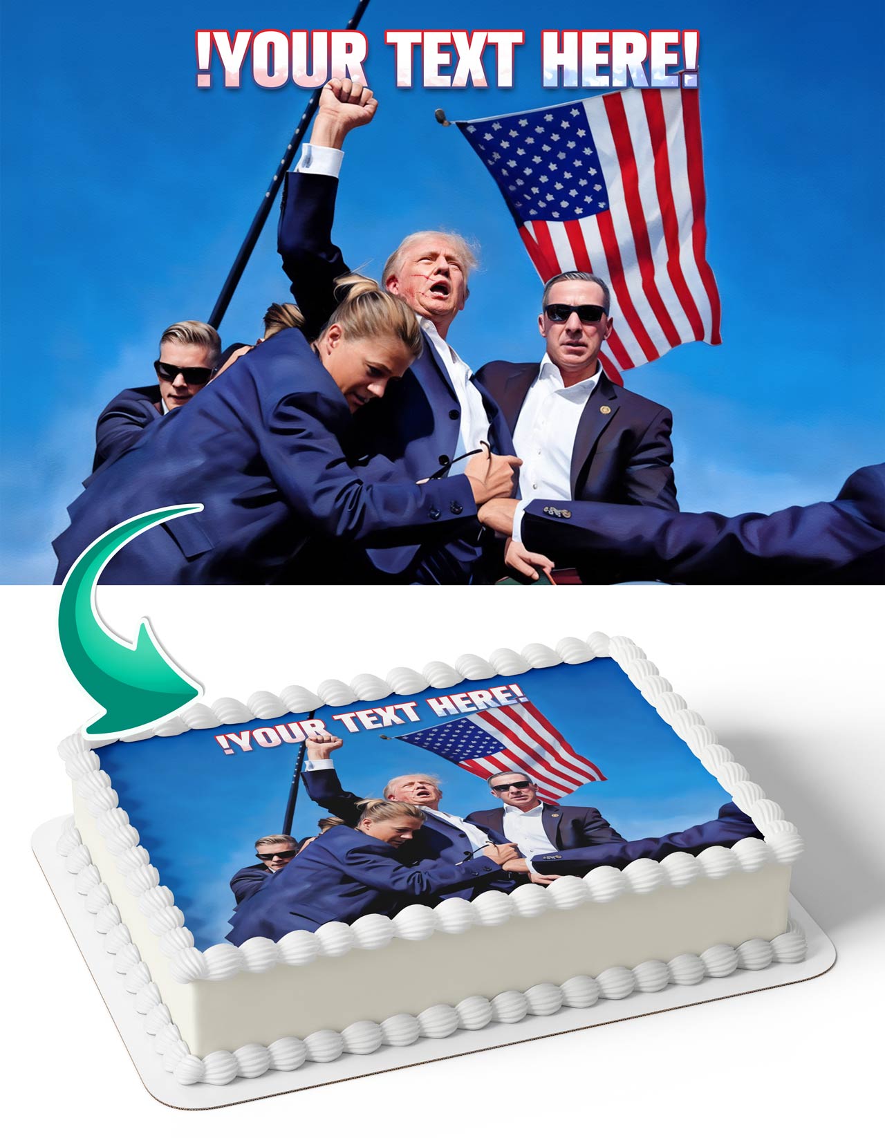 Donald Trump America Hands Up Edible Cake Toppers – Ediblecaketopper
