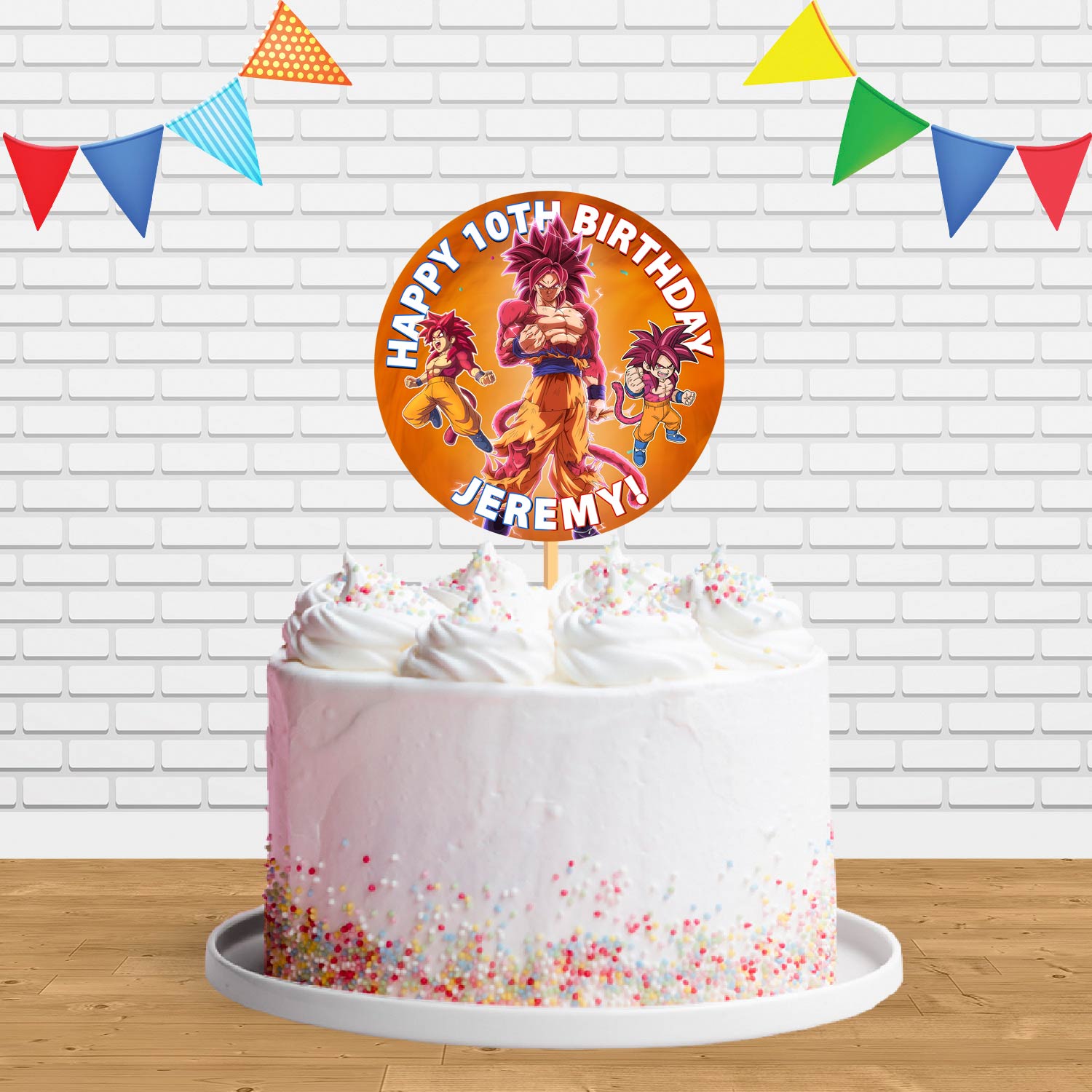 Dragon Ball Daima Goku Saiyan Four 4 Cake Topper Centerpiece Birthday ...