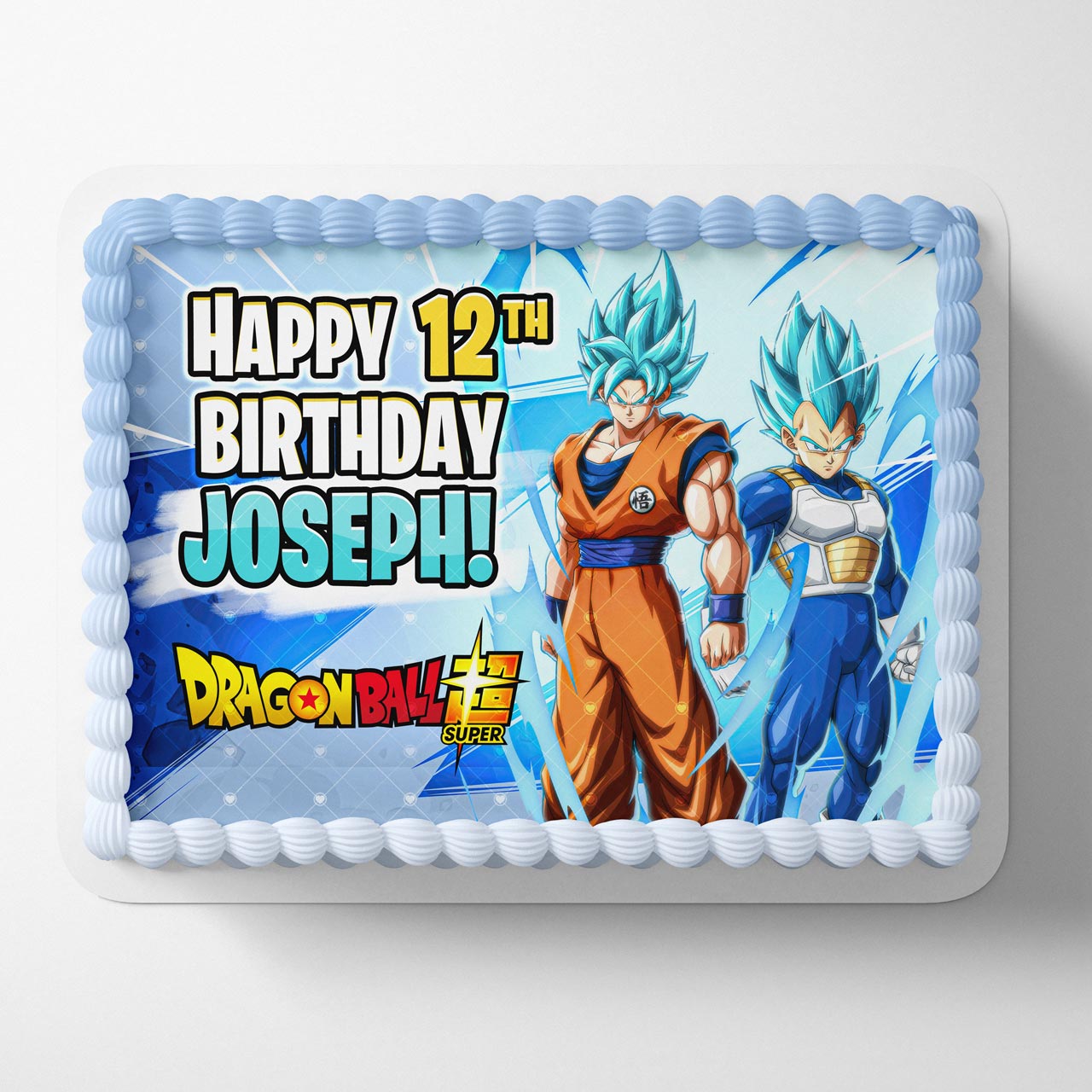 Dragon Ball Super Goku Vegeta Super Saiyan Blue Edible Cake Toppers ...