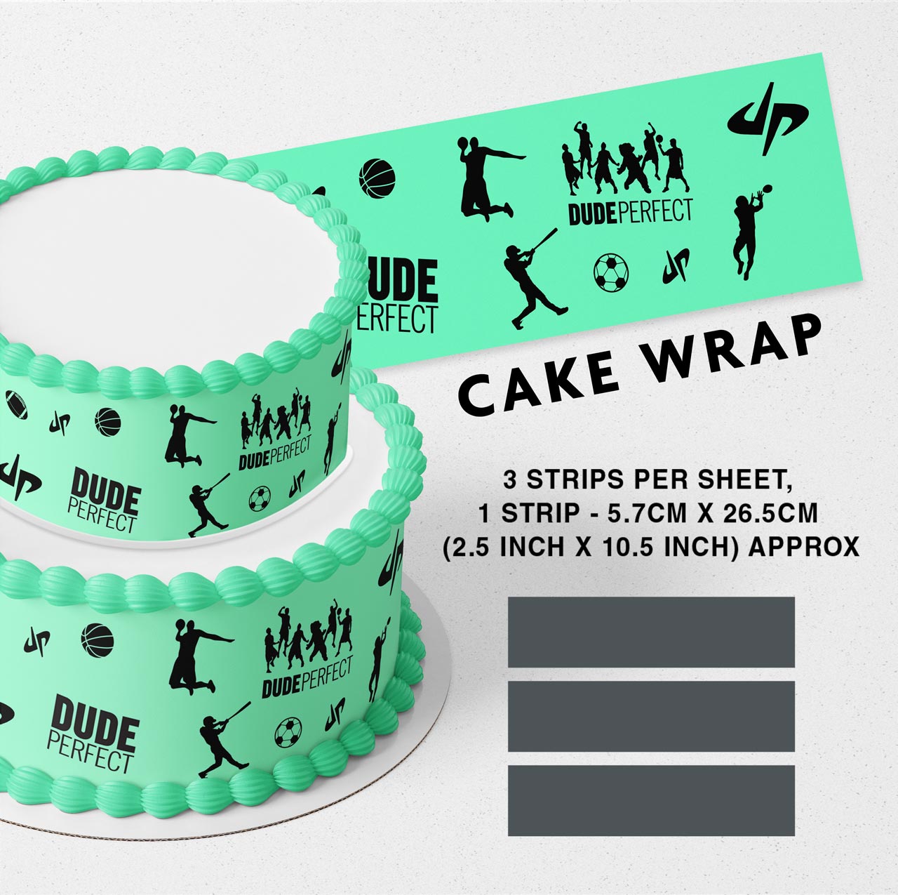 Dude Perfect Strips Edible Cake Toppers Cake Wraps – Ediblecaketopper