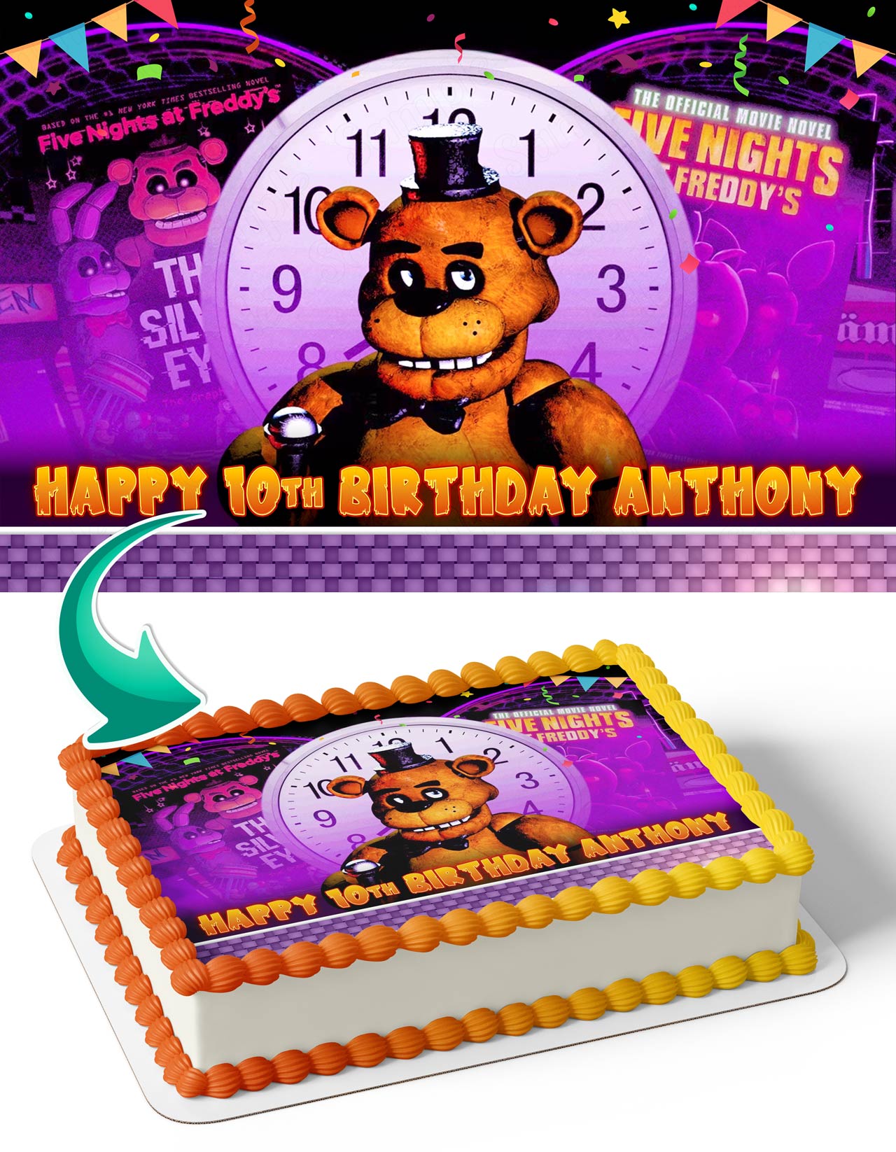Five Nights at Freddys Game PBK Edible Cake Toppers – Ediblecaketopper
