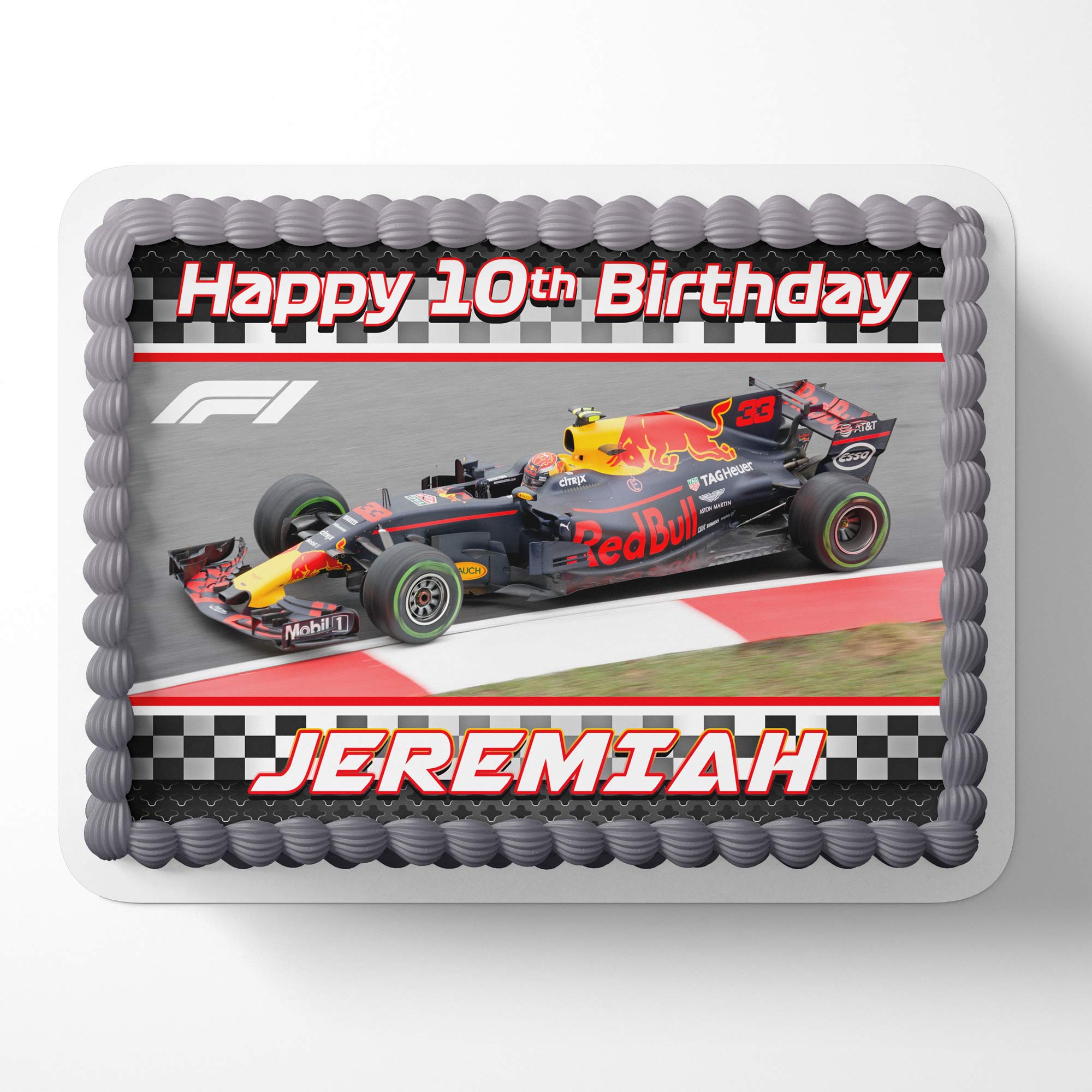 Formula One Speed Racing Edible Cake Toppers – Ediblecaketopper
