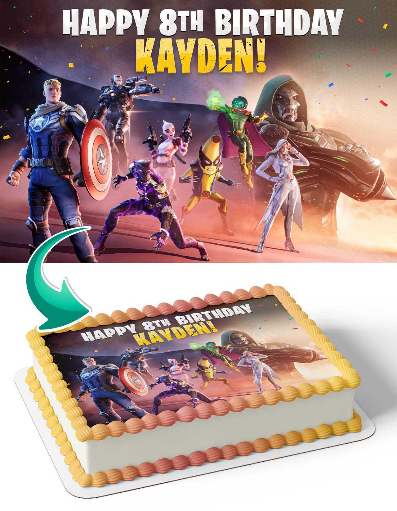 Fortnite Battle Royale Chapter 5 Season 4 Edible Cake Toppers ...