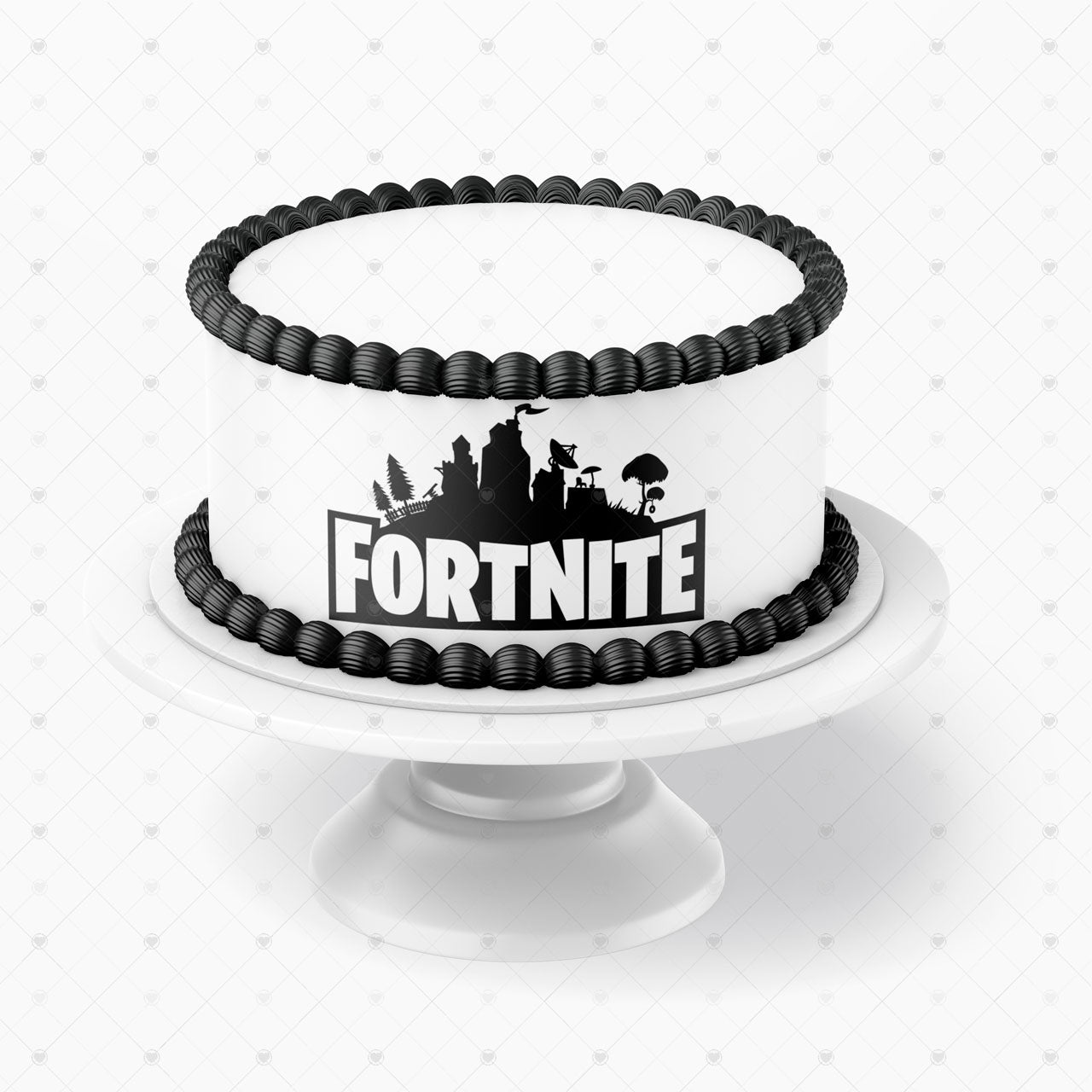 Fortnite Logo Tier Cake Edible Cake Toppers Round – Ediblecaketopper