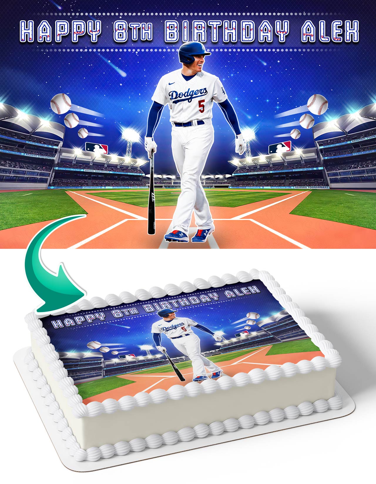 Freddie Freeman Dodgers Edible Cake Toppers – Ediblecaketopper