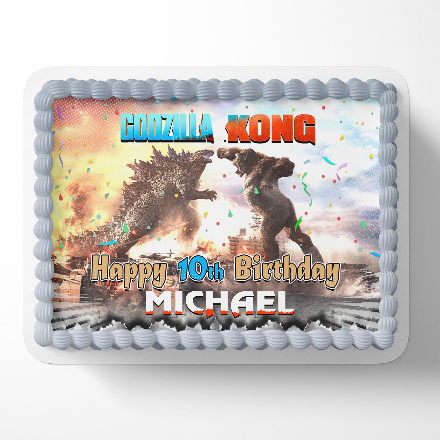 Gorilla vs Godzilla King Kong Edible Cake Toppers – Ediblecaketopper