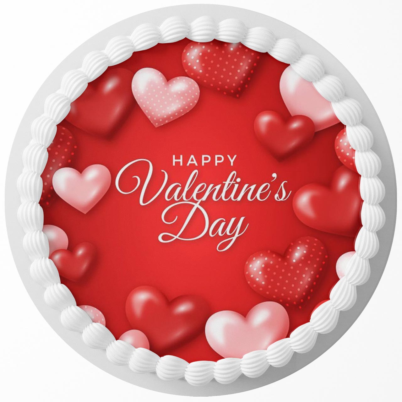 Happy Valentines Day HV Edible Cake Toppers Round – Ediblecaketopper