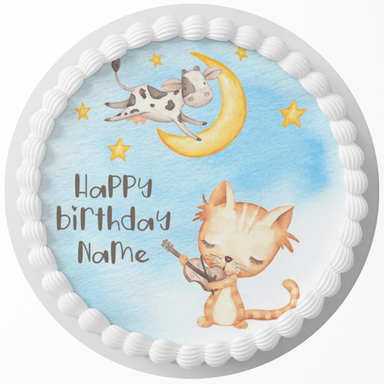 Hey Diddle Diddle Edible Cake Toppers Round – Ediblecaketopper