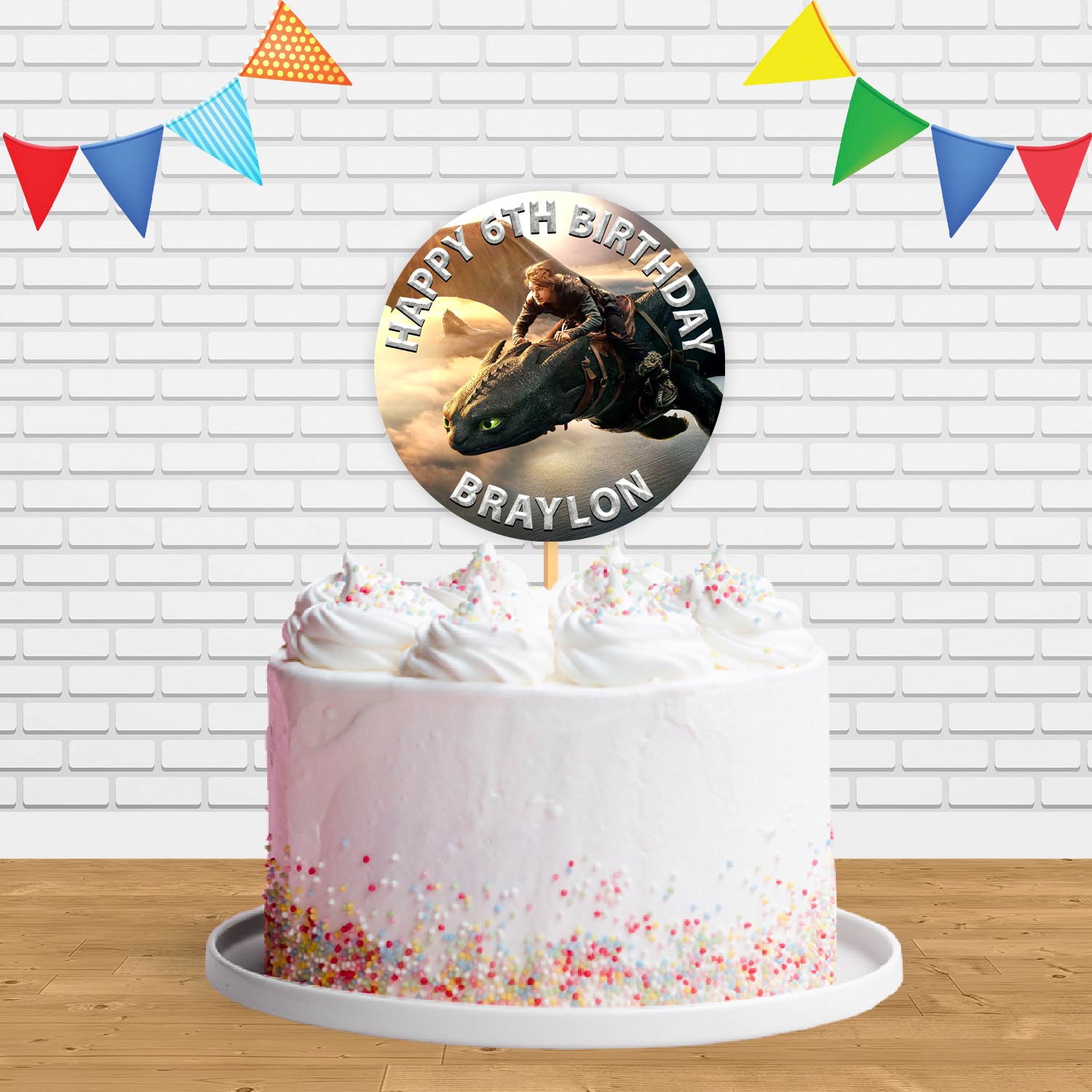 How to Train Your Dragon Night Fury Live Action Movie 2025 Cake Topper ...