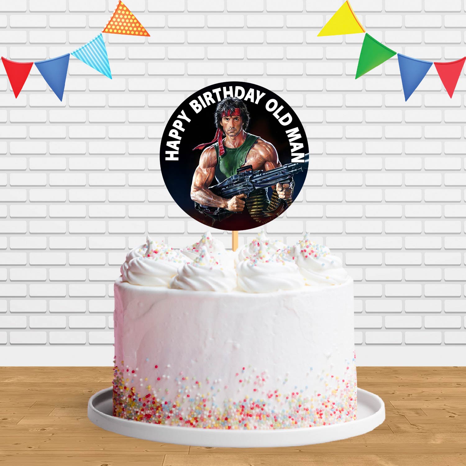 John Rambo Sylvester Stallone Cake Topper Centerpiece Birthday Party D ...