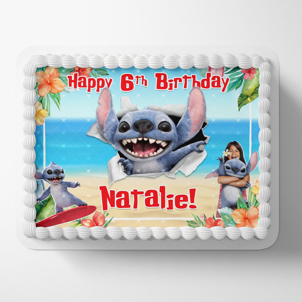 Lilo and Stitch Surf Beach Live Action Movie 2025 Edible Cake Toppers ...