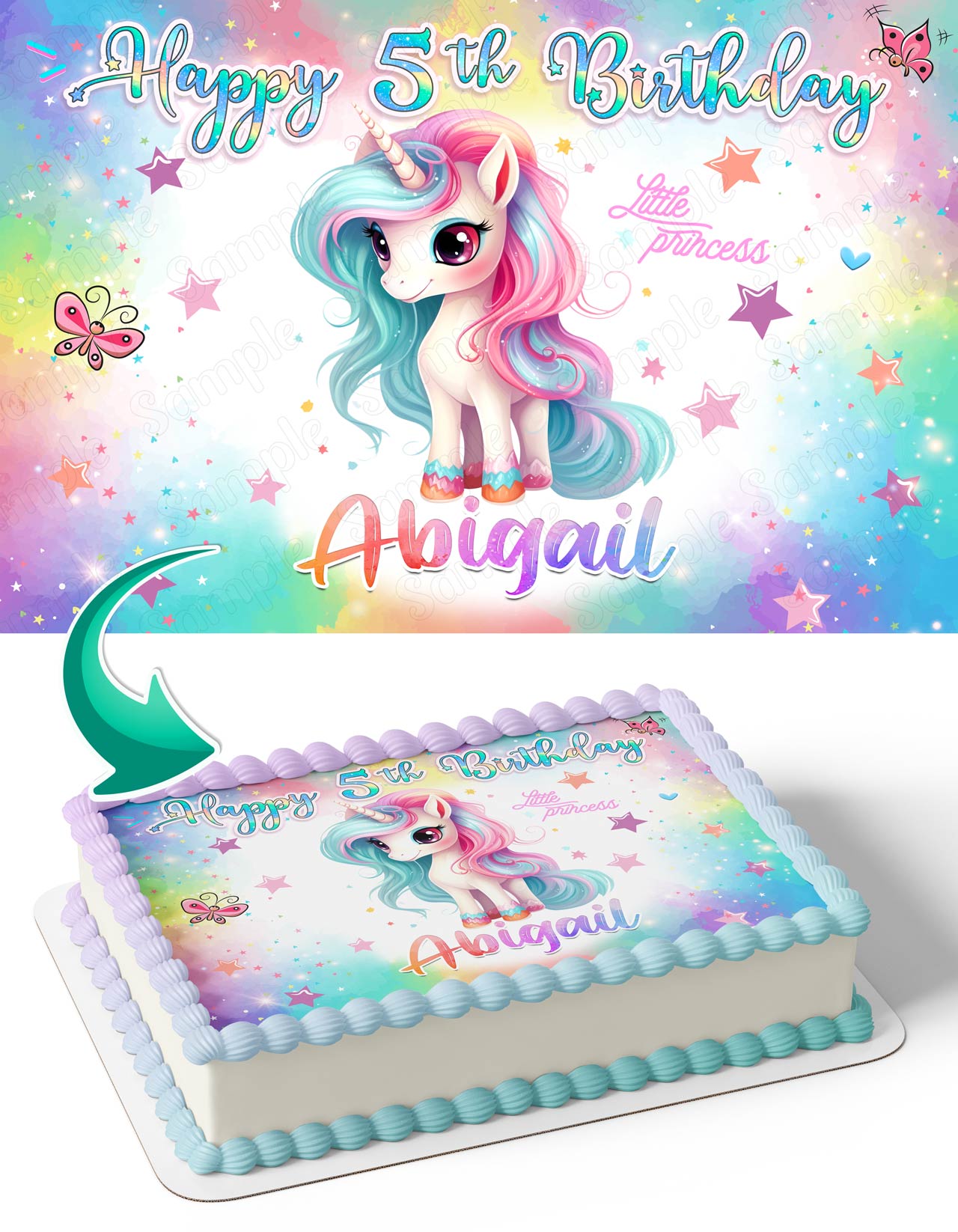 Little Pony Rainbow Princess Edible Cake Toppers – Ediblecaketopper