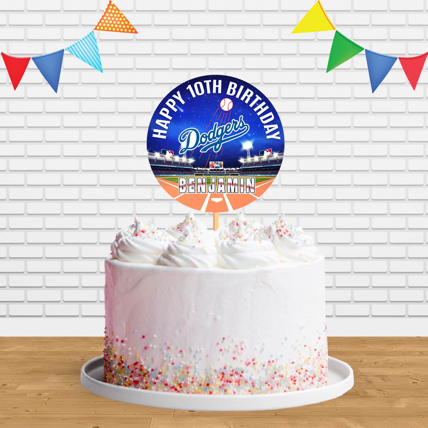 Los Angeles Dodgers Cake Topper Centerpiece Birthday Party Decorations ...