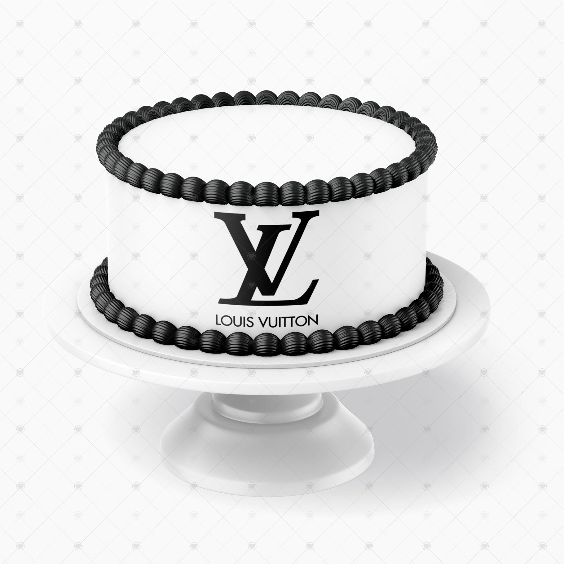 Louis Vuitton Logo Tier Cake Edible Cake Toppers Round – Ediblecaketopper