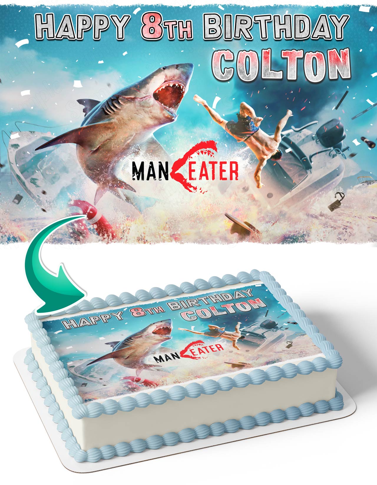 Maneater Video Game Edible Cake Toppers – Ediblecaketopper