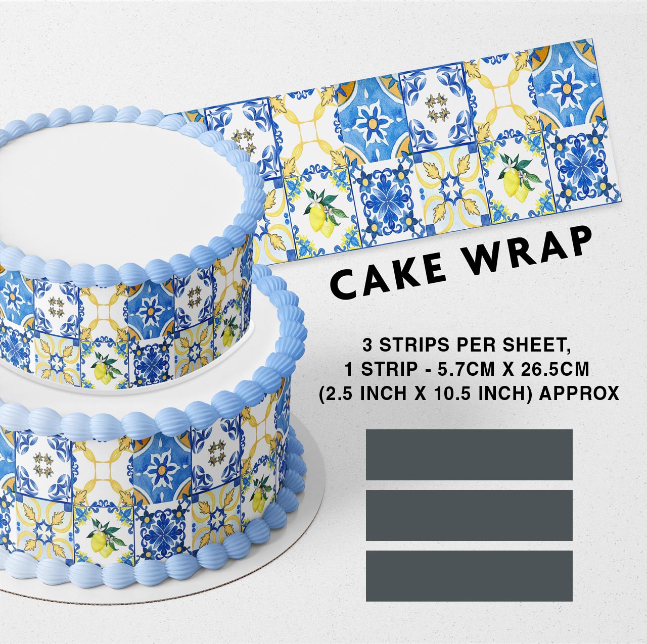 Mediterranean Positano Mosaic Amalfi Lemon Inspired Tile Pattern Strips ...