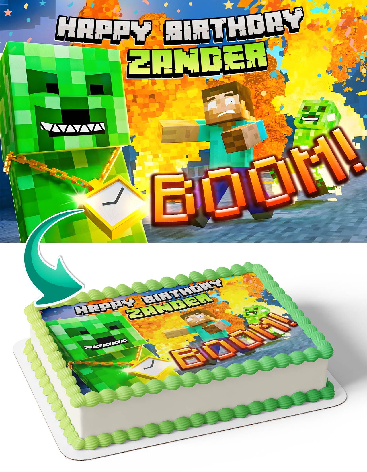 Minecraft Creeper Cake Topper Creeper Mindcraft Cake Topper Google