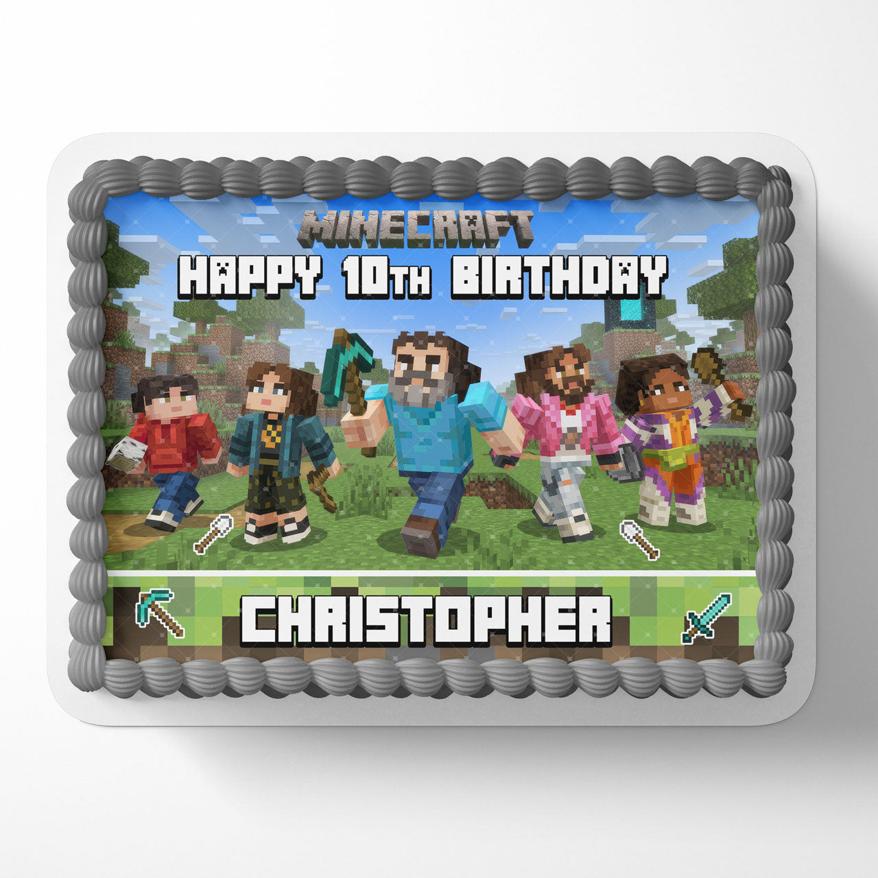 Minecraft Movie Pixel Style Edible Cake Toppers – Ediblecaketopper