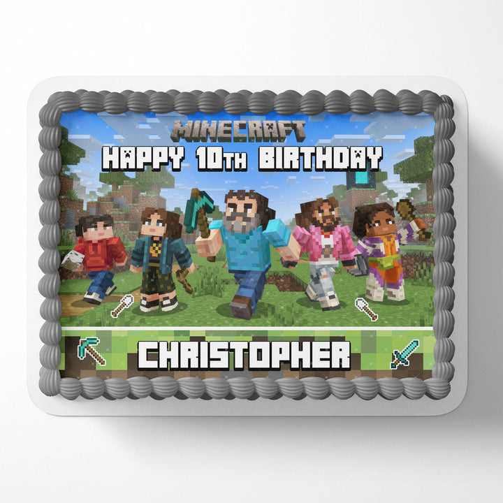 Minecraft Movie Pixel Style Edible Cake Toppers – Ediblecaketopper