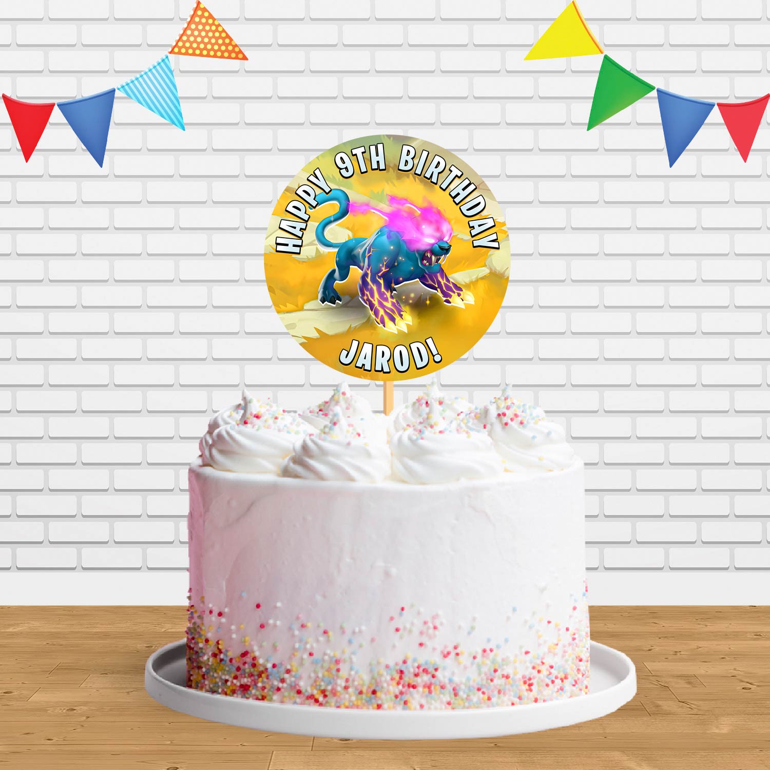 Monster Legends Competitive Beast Cake Topper Centerpiece Birthday Par ...