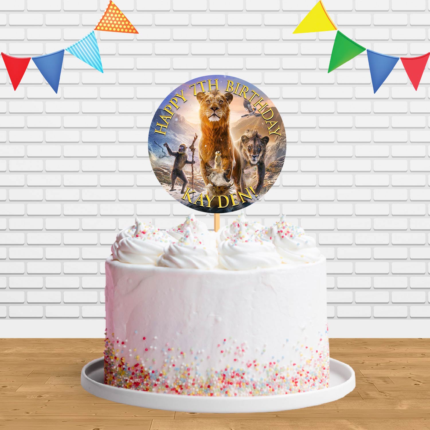 Mufasa The Lion King Timon Pumbaa Movie 2024 Cake Topper Centerpiece B ...