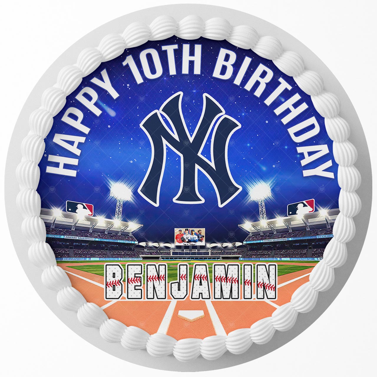New York Yankees Edible Cake Toppers Round – Ediblecaketopper
