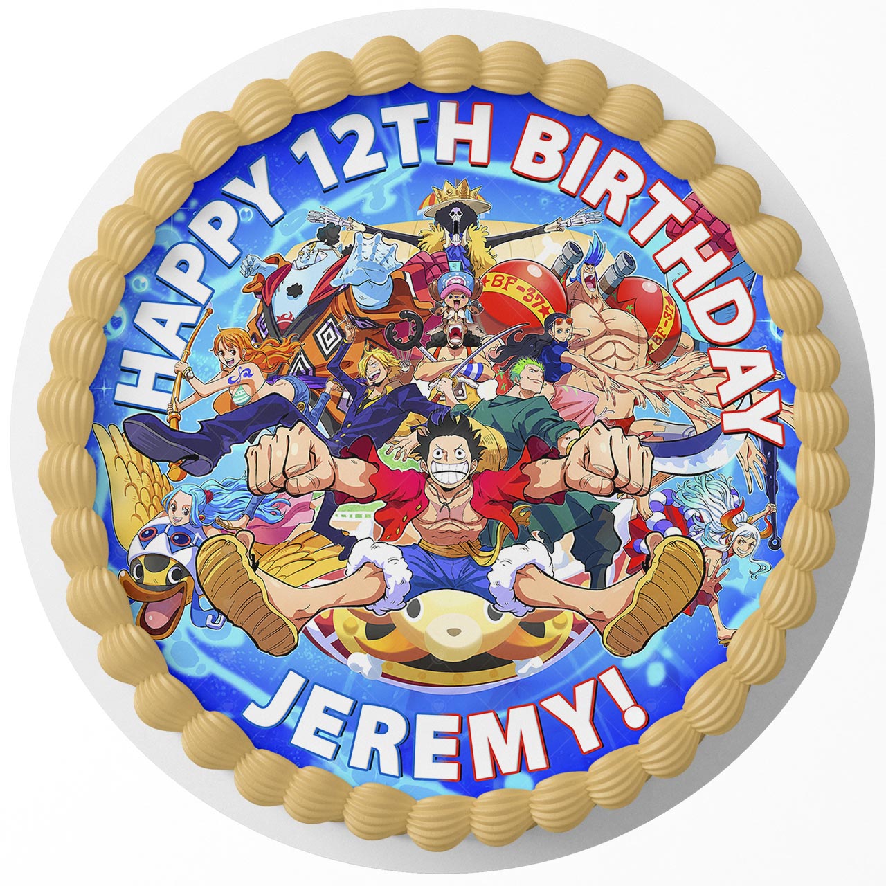 One Piece Going Merry Crew Rd Edible Cake Toppers Round – Ediblecaketopper