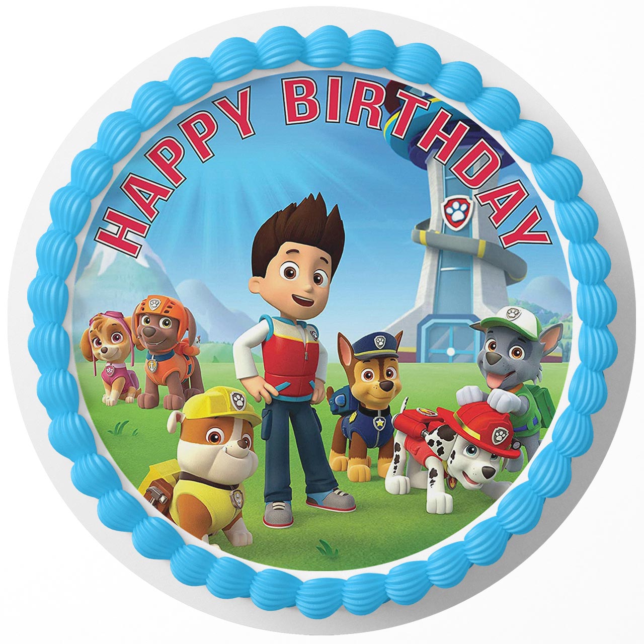 Paw Patrol Crew Edible Cake Toppers Round – Ediblecaketopper