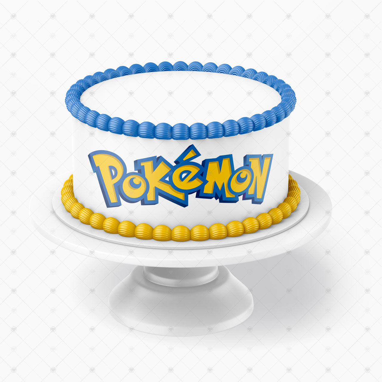 Pokemon Logo Tier Cake Edible Cake Toppers Round – Ediblecaketopper
