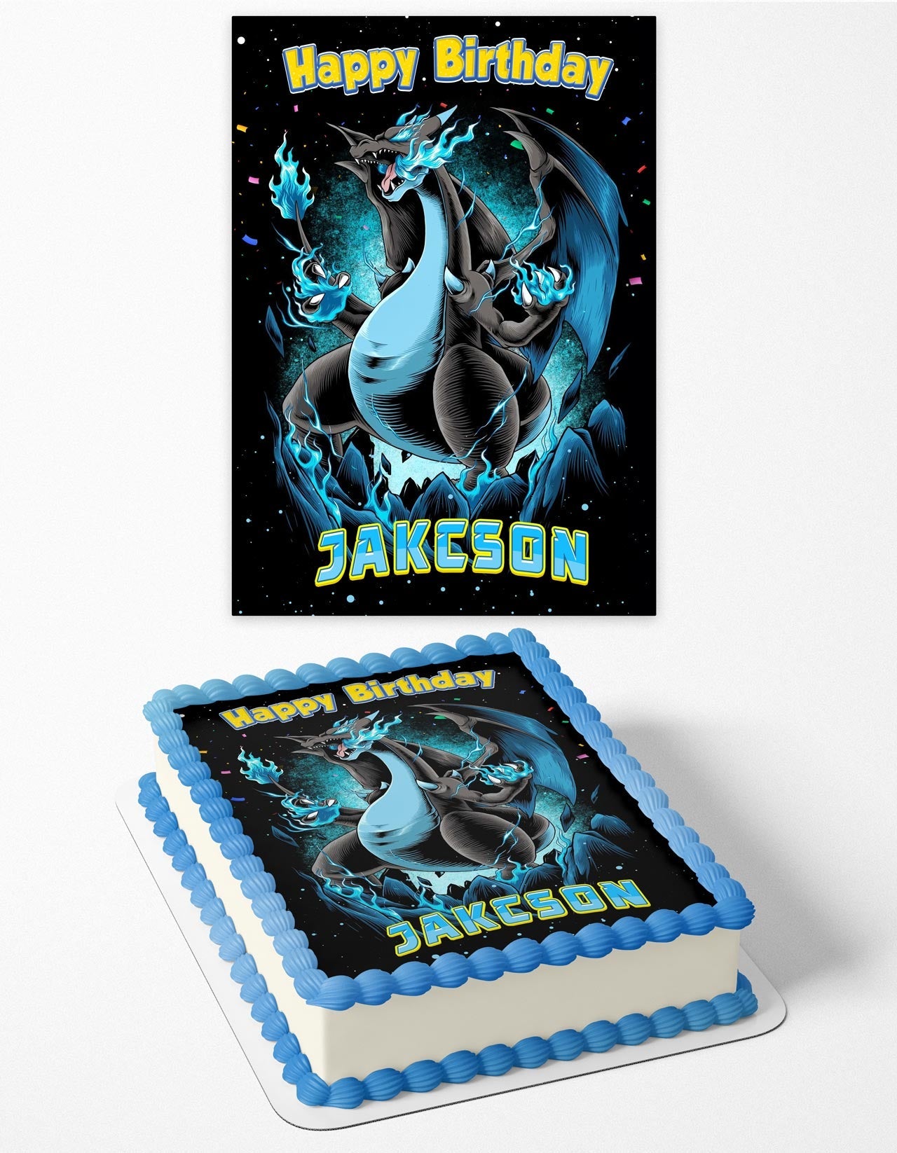 Pokemon Mega Charizard X Edible Cake Toppers – Ediblecaketopper