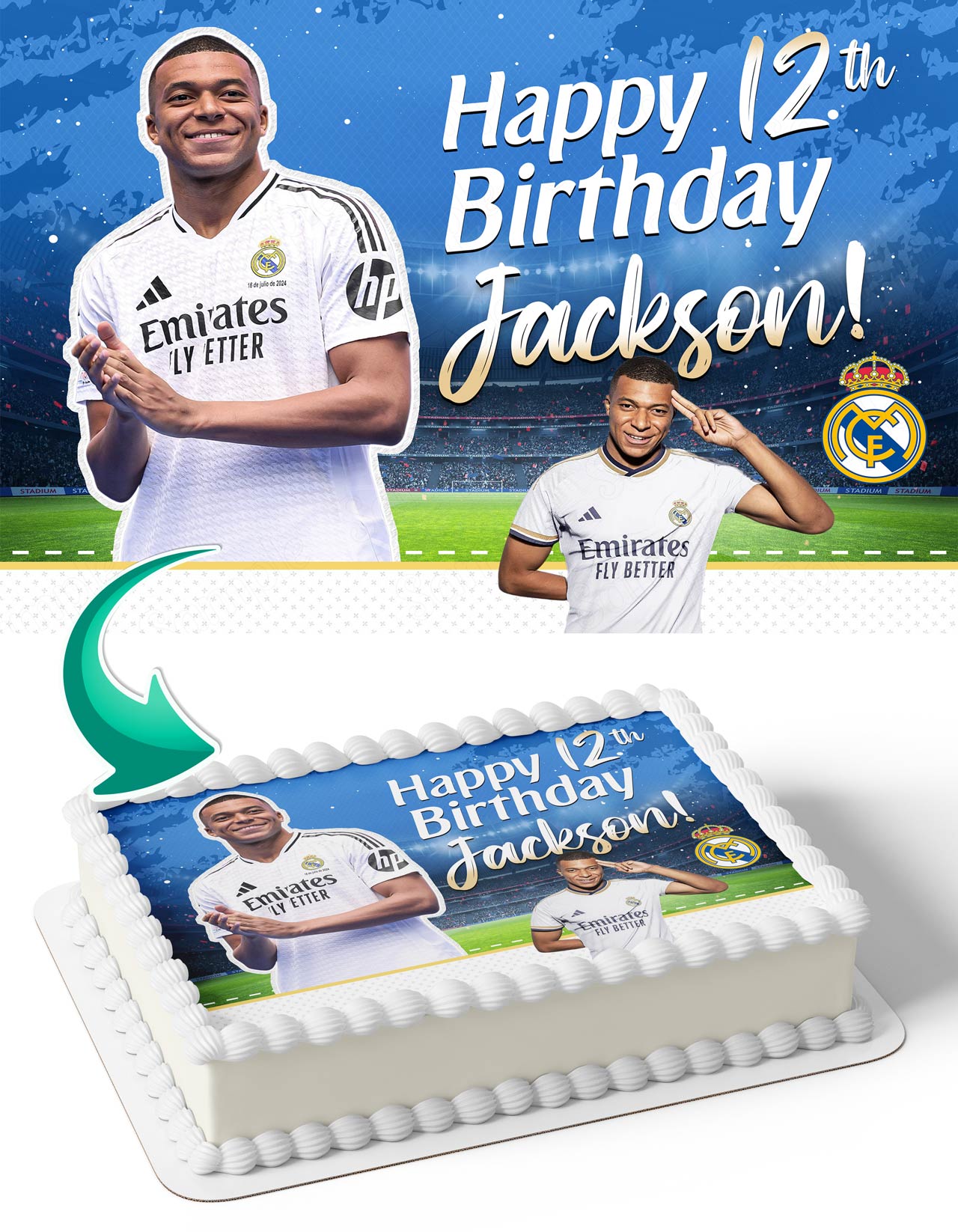 Real Madrid Kylian Mbappe Edible Cake Toppers – Ediblecaketopper