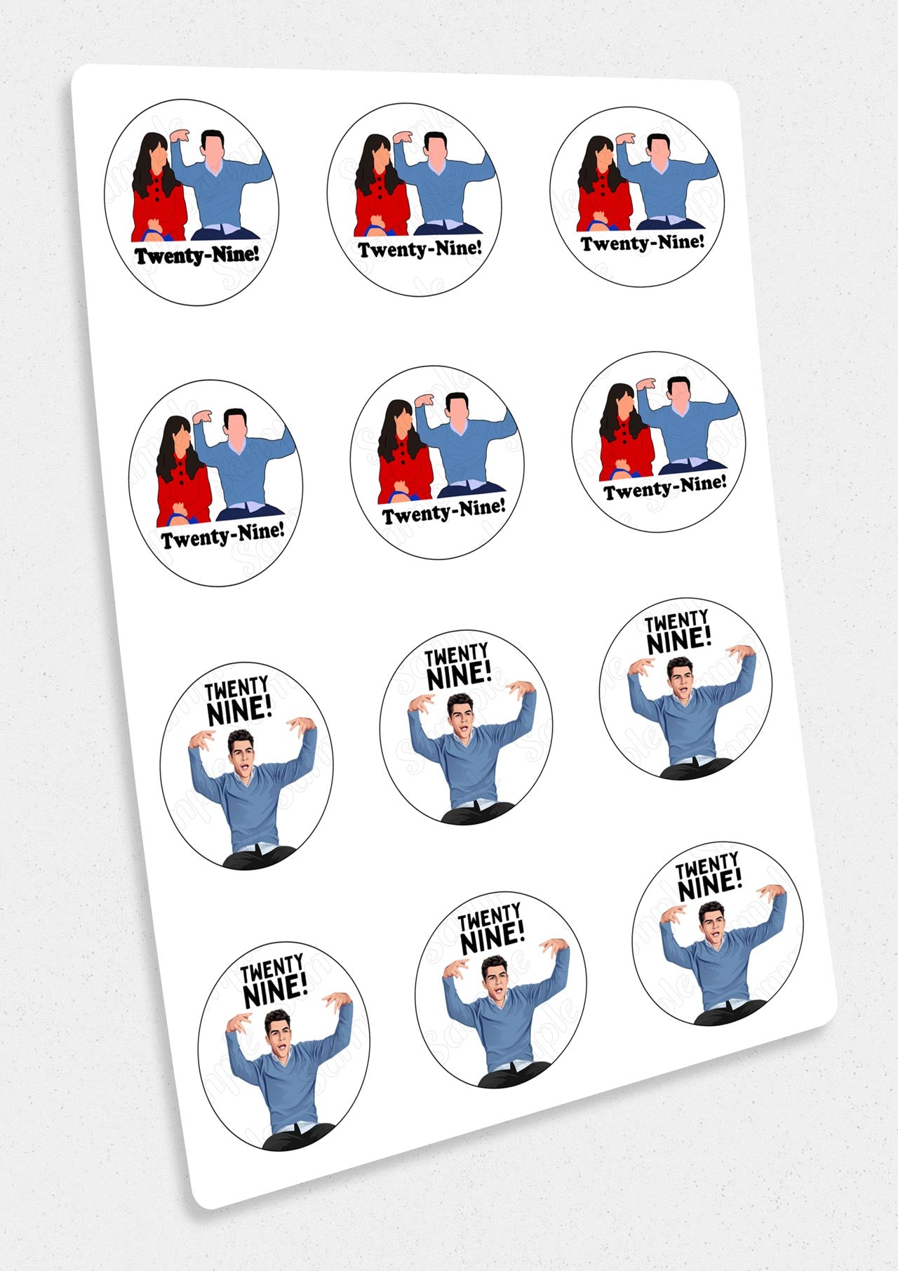 Schmidt Twenty Nine New Girl 29 Meme Edible Cupcake Toppers ...