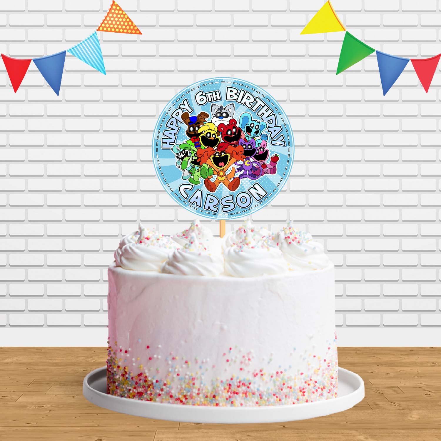 Smiling Critters Kids Ct Cake Topper Centerpiece Birthday Party Decora ...