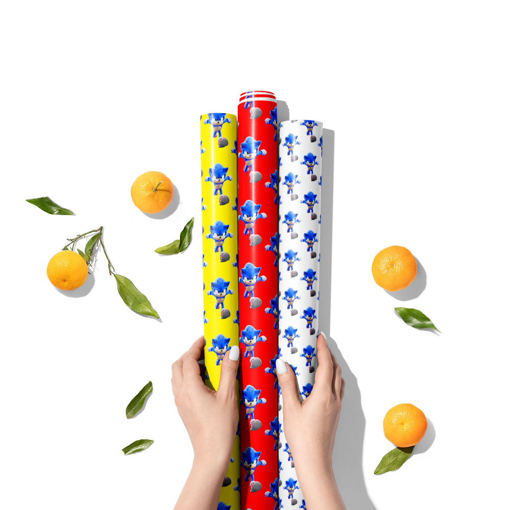 Sonic Gift Wrapping Paper – Ediblecaketopper