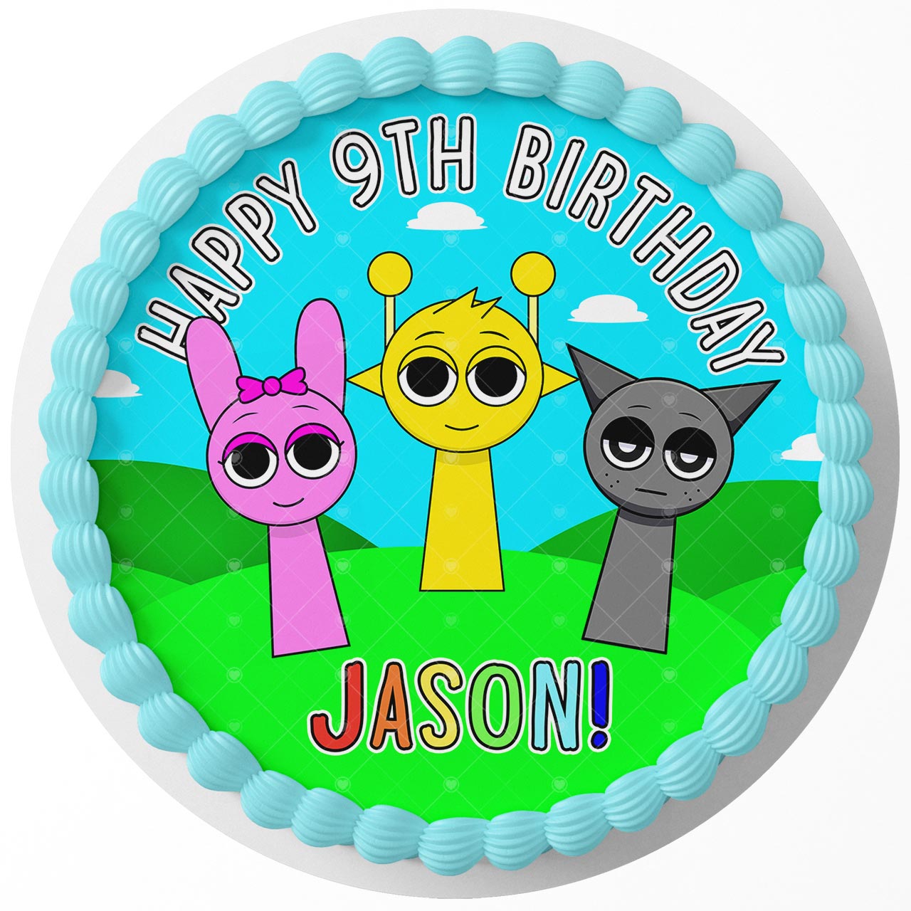 Sprunki Incredibox Rd Edible Cake Toppers Round – Ediblecaketopper