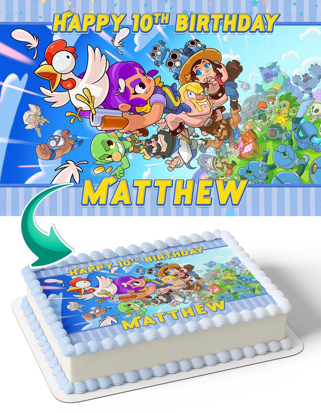 Squad Busters Kids Fun Edible Cake Toppers – Ediblecaketopper