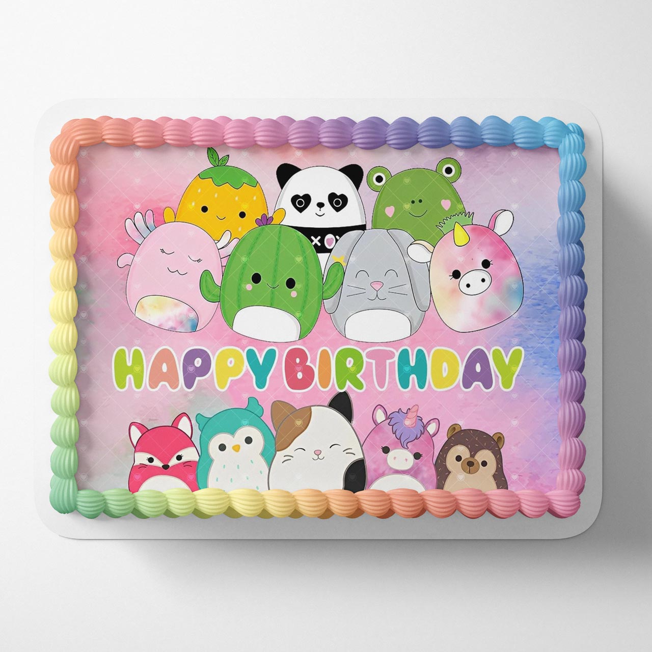 Squishmallow Stuffed Animals PFT Edible Cake Toppers – Ediblecaketopper