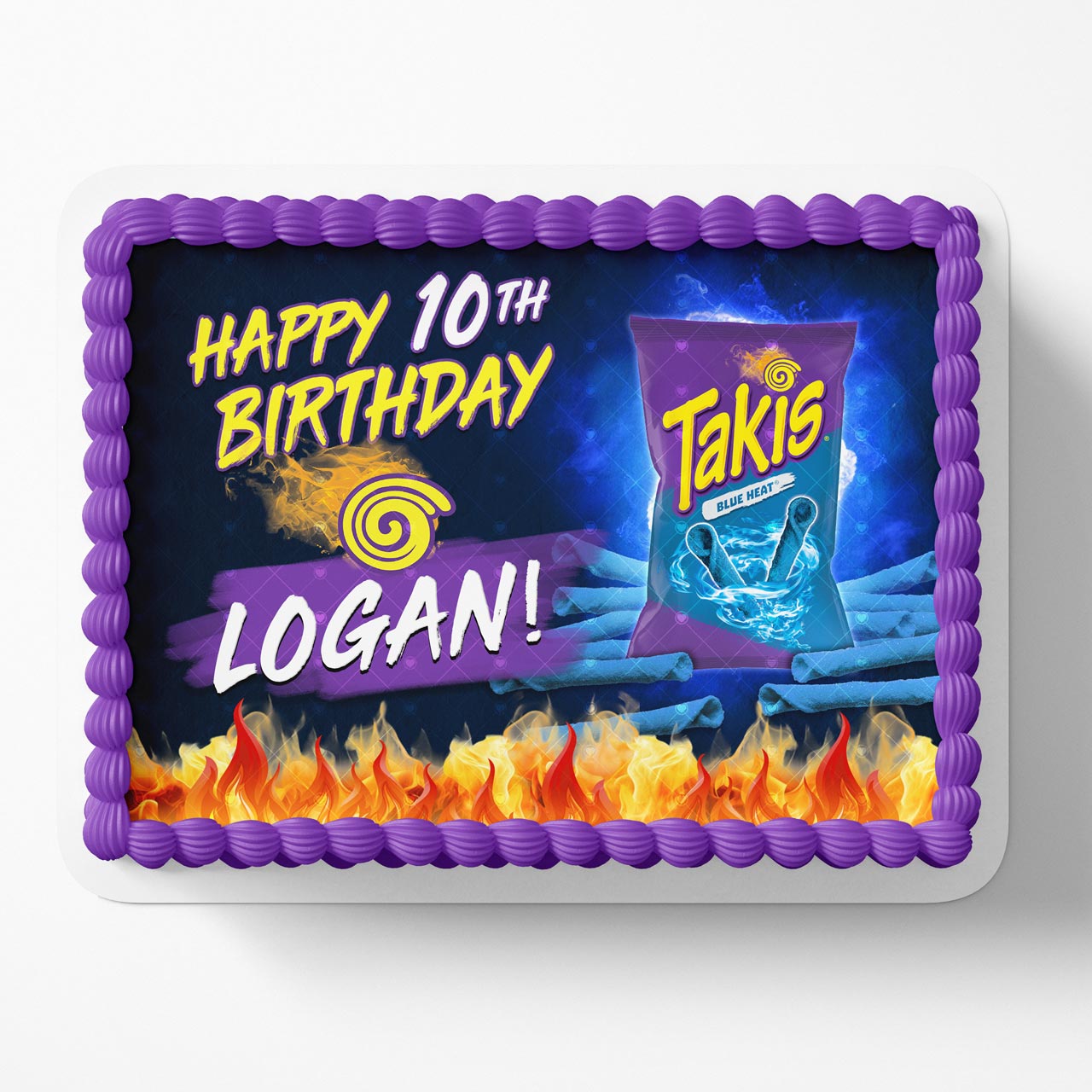 Takis Blue Heat Edible Cake Toppers – Ediblecaketopper