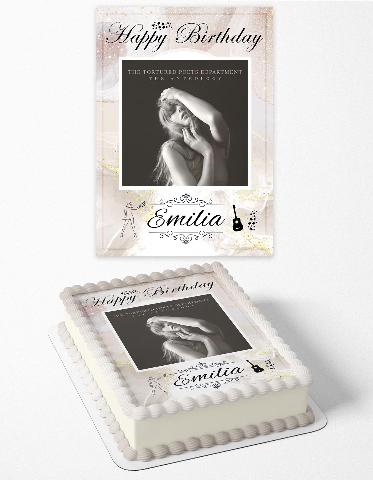 Taylor Swift The Tortured Poets Department Edible Cake Toppers ...