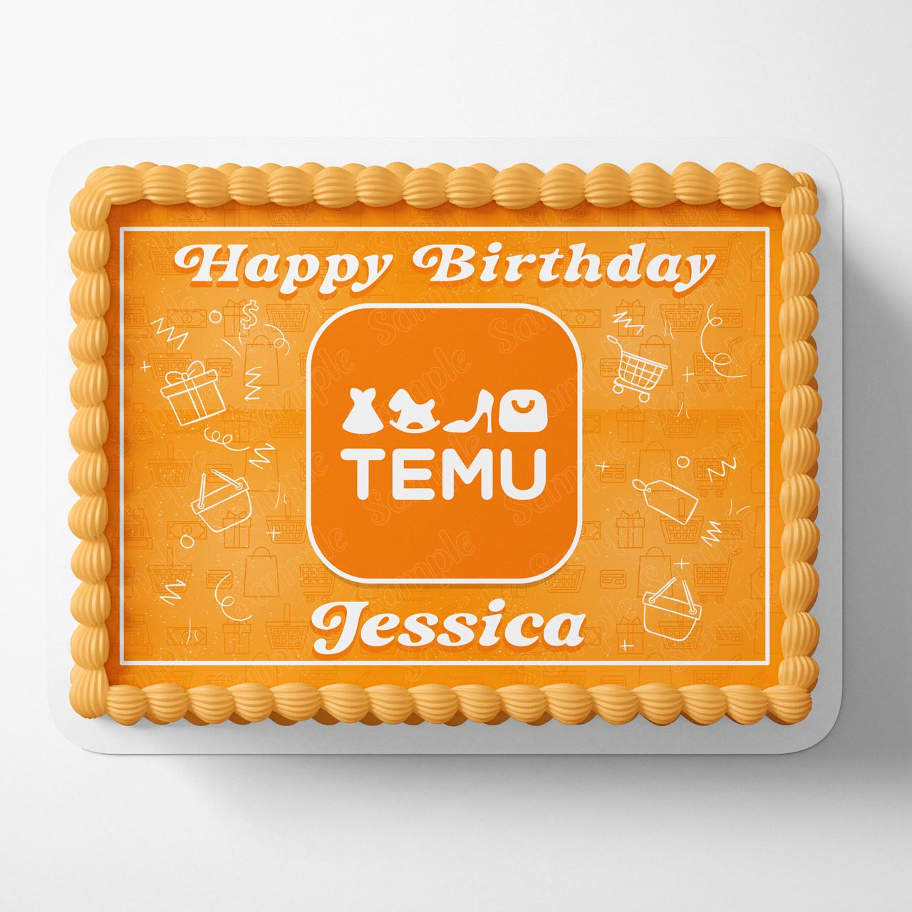 Temu Shopping Girls Edible Cake Toppers – Ediblecaketopper