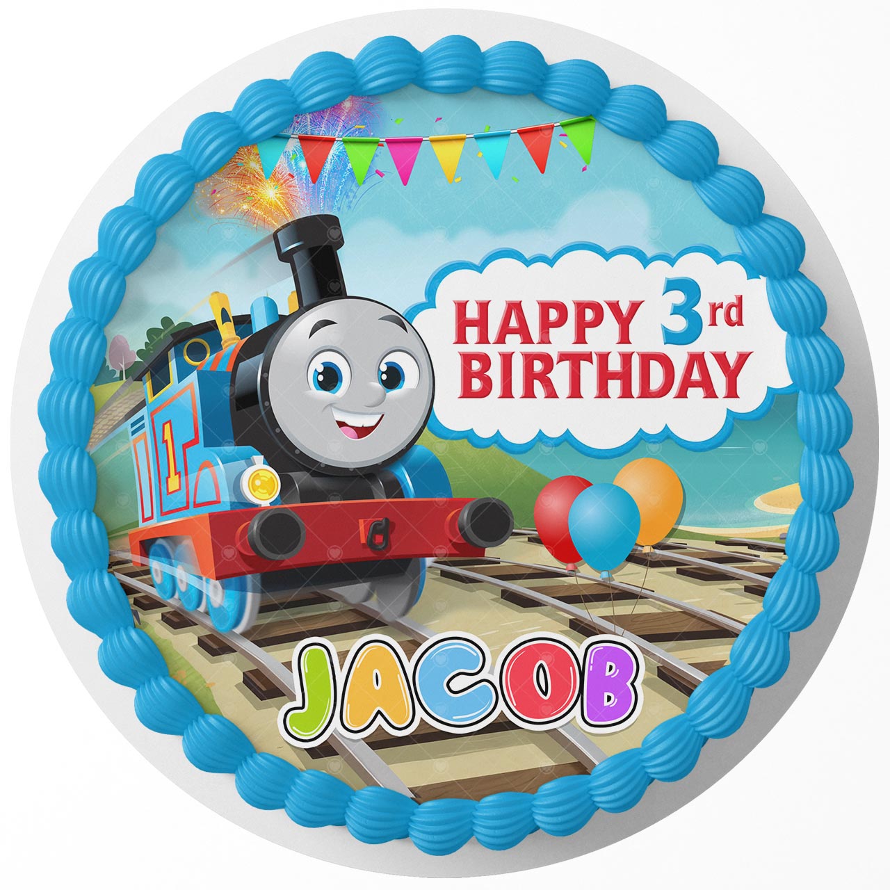 Thomas And Friends Edible Cake Toppers Round – Ediblecaketopper