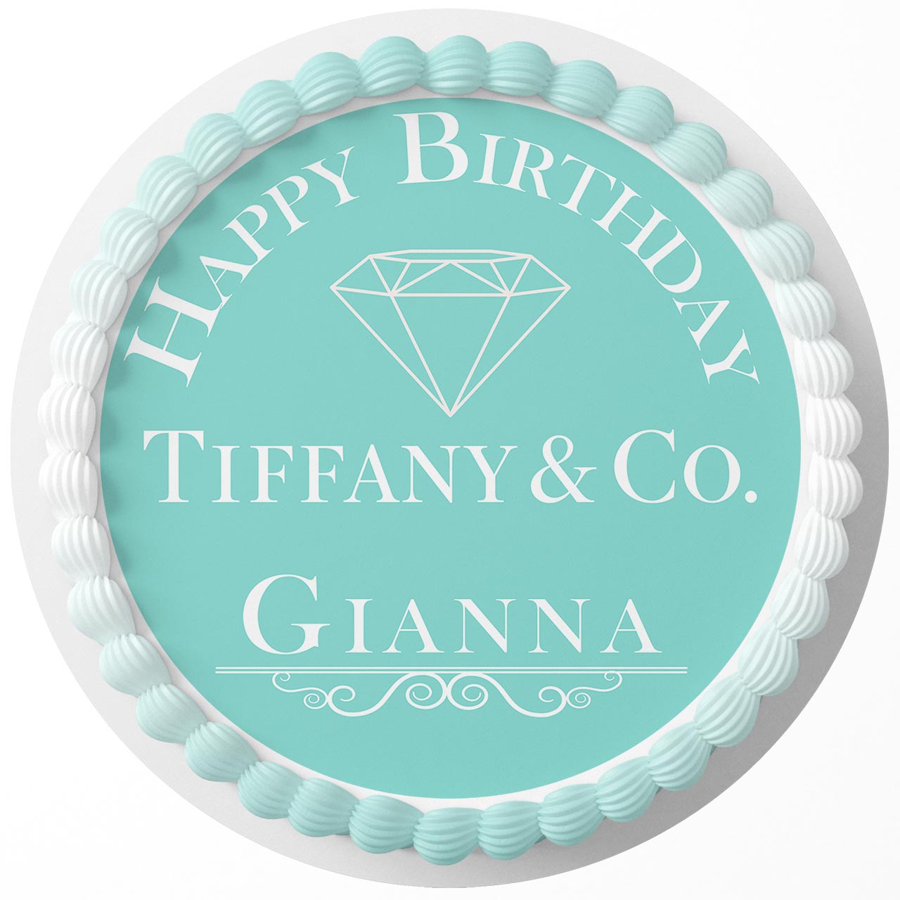 Tiffany and Co Rd Edible Cake Toppers Round – Ediblecaketopper